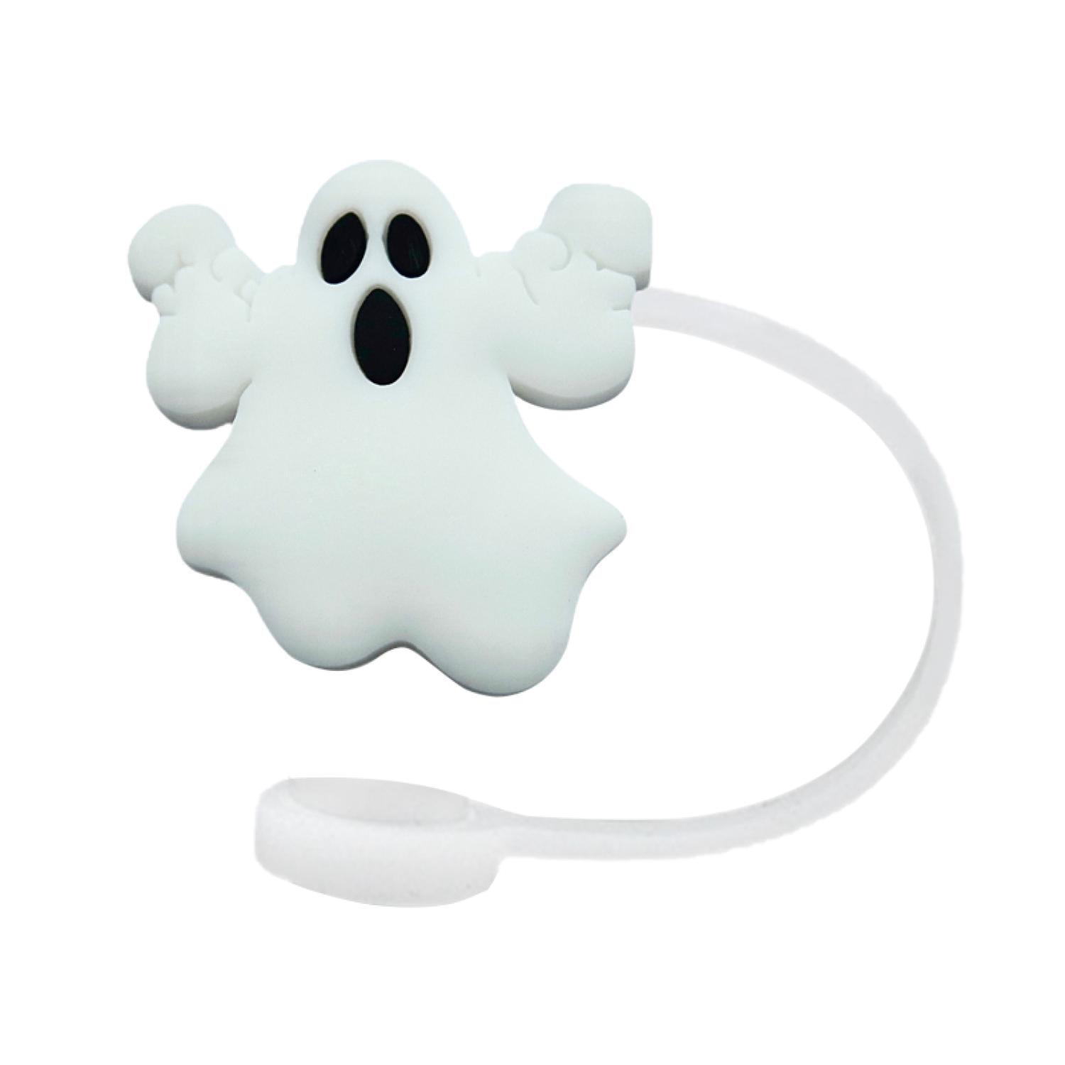 Halloween Ghost Silicone Straw Topper – Branded Straw Covers
