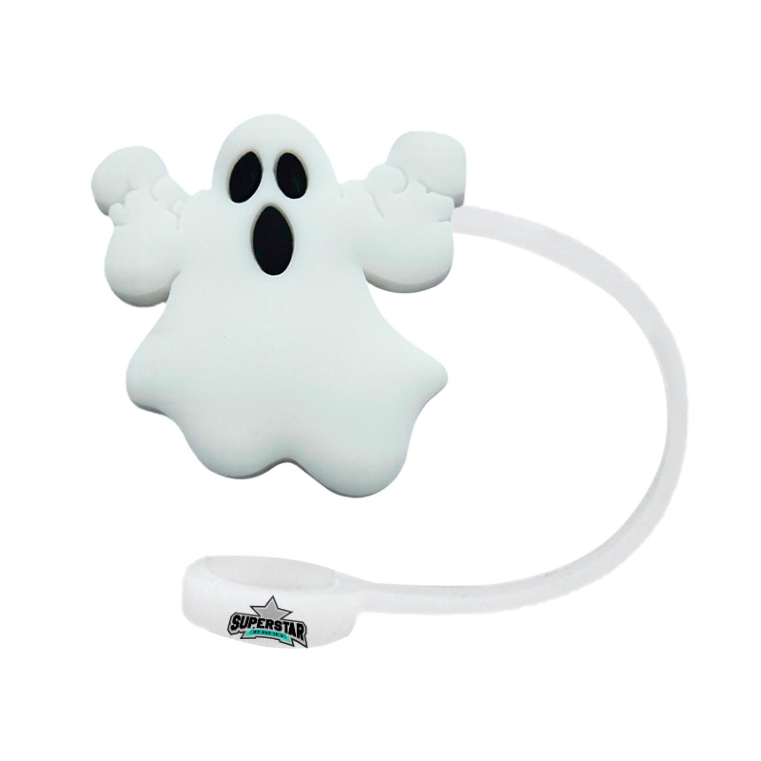 Halloween Ghost Silicone Straw Topper – Branded Straw Covers